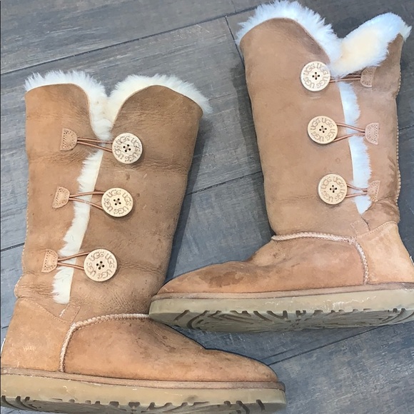 UGG | Shoes | Bailey Button Tall Ugg Chestnut | Poshmark